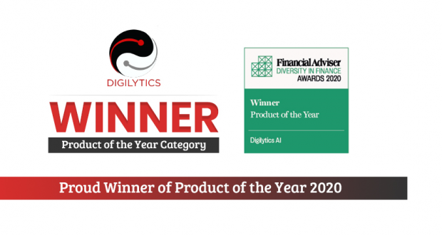 Digilytics AI wins Product of the Year 2020 Diversity in Finance Award ...