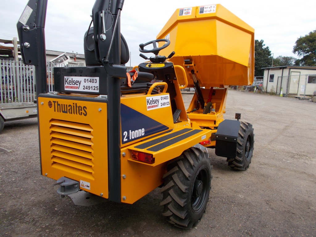 Thwaites 2 Tonne High-Lift Swivel Skip Dumper - Plant Hire Guide